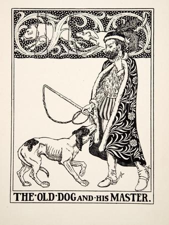 'The Old Dog and His Master, from A Hundred Fables of Aesop, Pub.1903 ...