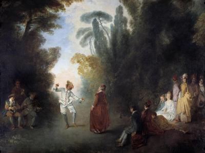 'The Open-Air Dance by Jean Antoine Watteau' Giclee Print | AllPosters.com