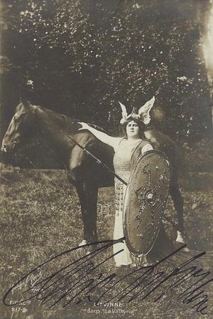 'The opera singer Félia Litvinne (1860-1936) as Brünnhilde in Die ...