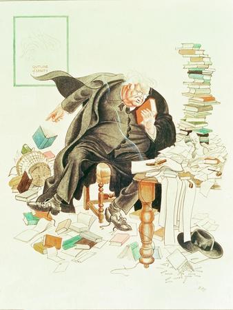 'The Outline of Sanity' Satirical Cartoon of G.K. Chesterton' Giclee ...