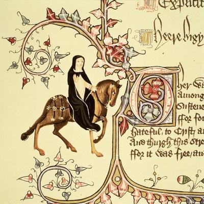 'The Prioress, Detail from the Canterbury Tales, by Geoffrey Chaucer (C ...