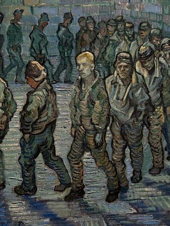 'The Prison Courtyard (Detail), 1890 (Oil on Canvas)' Giclee Print ...