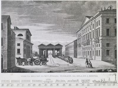 'The Railway Line from Milan to Monza, Lombardy's First Railroad, 1840 ...