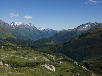 'The Road to Splugen Pass, Canton Graubunden, Swiss Alps, Switzerland ...