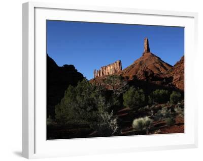 'The Sandstone Spire of Castleton Tower Dominates the Castle Valley ...