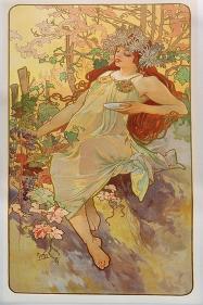 'The Seasons: Autumn, 1896' Giclee Print - Alphonse Mucha | AllPosters.com