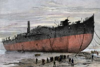 'The Shipwrecked Hull of the Steamboat Great Eastern, Failed at New ...