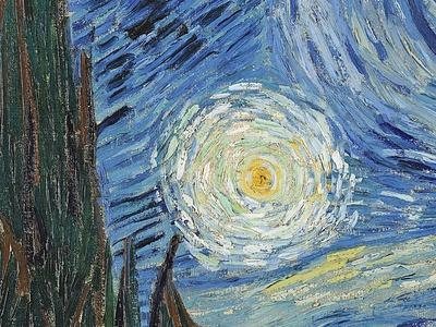 'The Starry Night, June 1889 (Detail)' Giclee Print - Vincent van Gogh ...