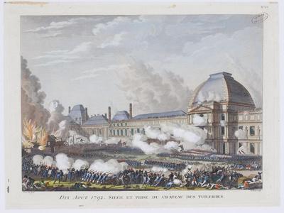 'The storming the Tuileries Palace on 10 August 1792, c. 1800' Giclee ...