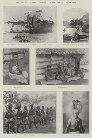 'The Trouble in Samoa, Scenes and Sketches in the Islands' Giclee Print ...
