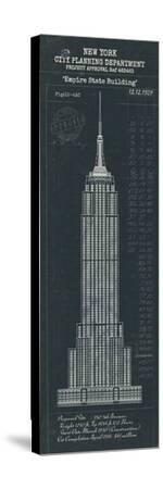 'Empire State Building Plan' Stretched Canvas Print - The Vintage ...
