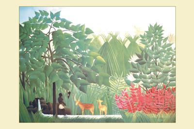 'The Waterfall, 1910' Art - Henri Rousseau | AllPosters.com