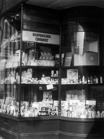 'The Window of a Chemist Shop Displays Beauty Products' Photographic ...