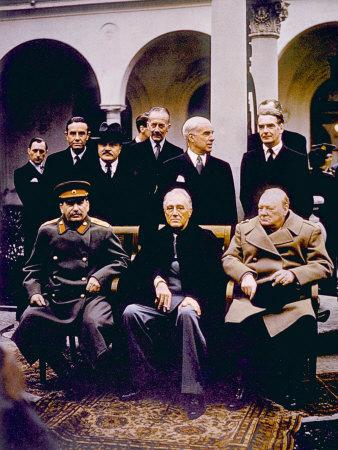 'The Yalta Conference, Joseph Stalin, Franklin D. Roosevelt, Winston ...