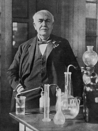 'Thomas Alva Edison American Inventor on His 77th Birthday in His West ...