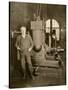 'Thomas Edison with the Dynamo That Generated the First Commercial ...
