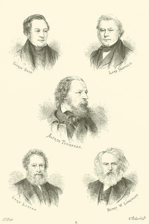 Thomas Hood, Lord Macaulay, Alfred Tennyson, Lord Lytton, Henry W ...