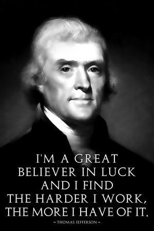 'Thomas Jefferson Work Hard Quote' Photo | AllPosters.com