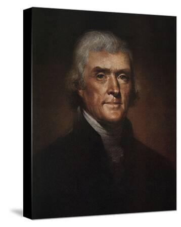 'Thomas Jefferson' Stretched Canvas Print - Rembrandt Peale ...