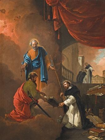 The Vision of Saint Dominic, with Saint Dominic Blessing Two Missionary ...