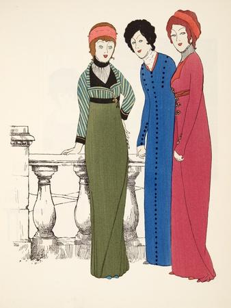 'Three Empire Line Evening Coats from 'Les Robes De Paul Poiret' Pub ...
