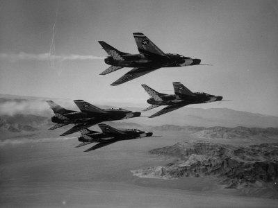 'Thunderbirds in F-100's Flying in Formation' Photographic Print ...