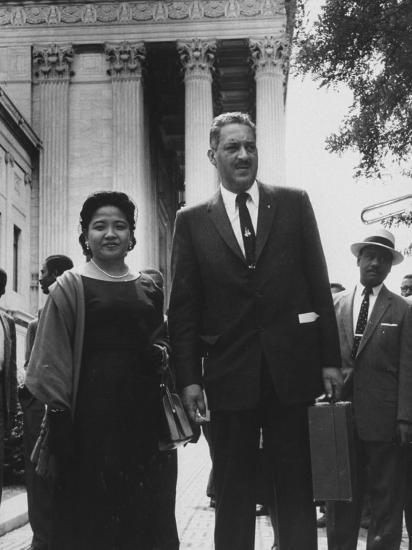 Thurgood Marshall Standing With His Wife Photographic Print