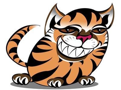 'Tiger cat - cartoon' Giclee Print - Neale Osborne | AllPosters.com