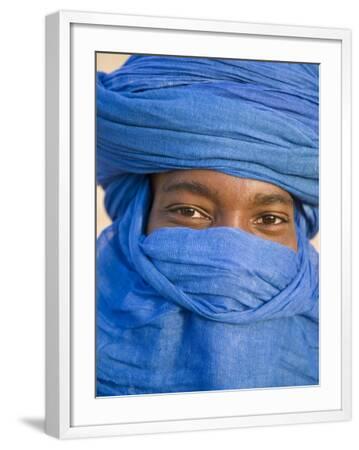 'Timbuktu, the Eyes of a Tuareg Man in His Blue Turban at Timbuktu ...