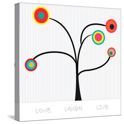 'Time Tree, Laugh, Live' Stretched Canvas Print | AllPosters.com