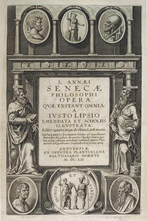 'Title Page for Collected Works of Lucius Annaeus Seneca' Giclee Print ...