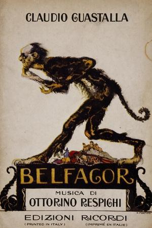 'Title Page of Belfagor, 1923, Opera by Ottorino Respighi' Giclee Print ...