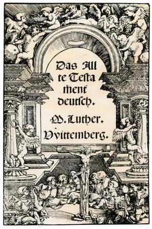 'Title Page of the First Edition of the Bible by Martin Luther (1483 ...