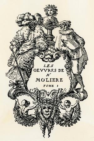 'Title Page of the Works of Moliere (Jean Baptiste Poquelin, 1622-1973 ...