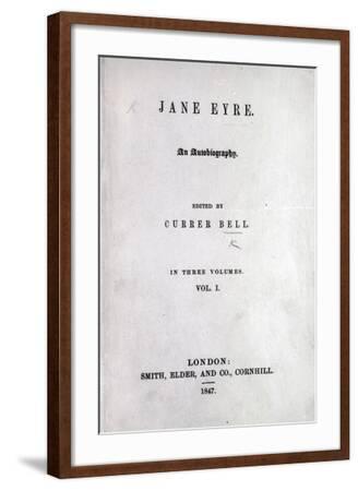 'Title Page to the First Edition of 'Jane Eyre' by Charlotte Bronte ...