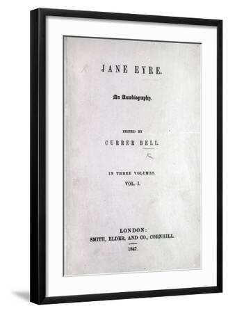 'Title Page to the First Edition of 'Jane Eyre' by Charlotte Bronte ...