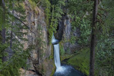 'Toketee Falls runs over basalt columns in the Umpqua National Forest ...