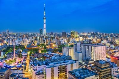 'Tokyo, Japan skyline over Taito and Sumida Wards' Photo | AllPosters.com