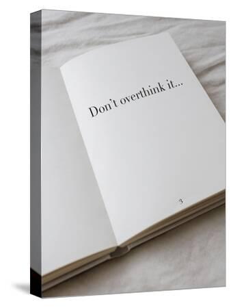 'Open Book - Overthink' Stretched Canvas Print - Tom Frazier ...