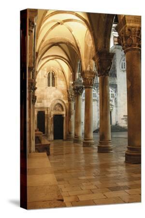 'Piazza Arcade' Stretched Canvas Print - Tony Koukos | AllPosters.com