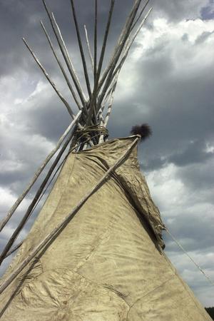 'Top of a Tipi Made of Buffalo Hide, Wicoti Living History Lakota ...