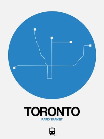 'Toronto Blue Subway Map' Poster - NaxArt | AllPosters.com