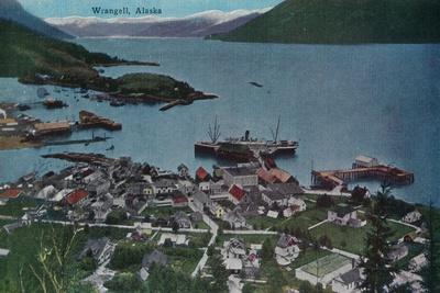 'Town View of Wrangell, Alaska - Wrangell, AK' Posters - Lantern Press ...