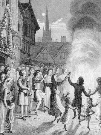 Townspeople Dancing Together Giclee Print | AllPosters.com