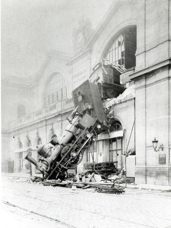'Train Accident at the Gare Montparnasse in Paris on 22nd October 1895 ...