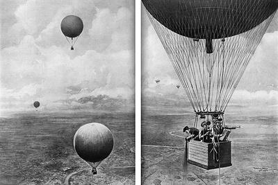 'Training Royal Flying Corps Officers in a Balloon, WW1' Prints ...