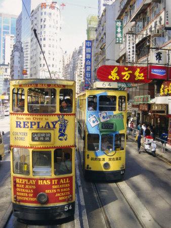 'Trams in Wan Chai (Wanchai), Hong Kong, China' Photographic Print ...