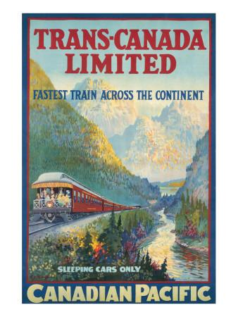 'Trans-Canada Limited, Fastest Train Across the Continent, Sleeping ...