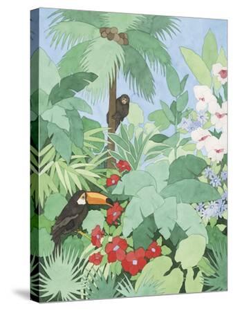 'Tropical Fantasy - Bush' Stretched Canvas Print - Kristine Hegre ...
