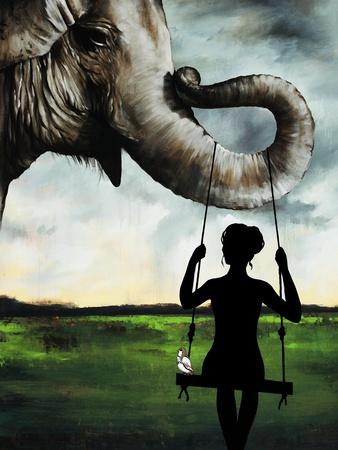 'Trunk Swing' Giclee Print - Sydney Edmunds | AllPosters.com